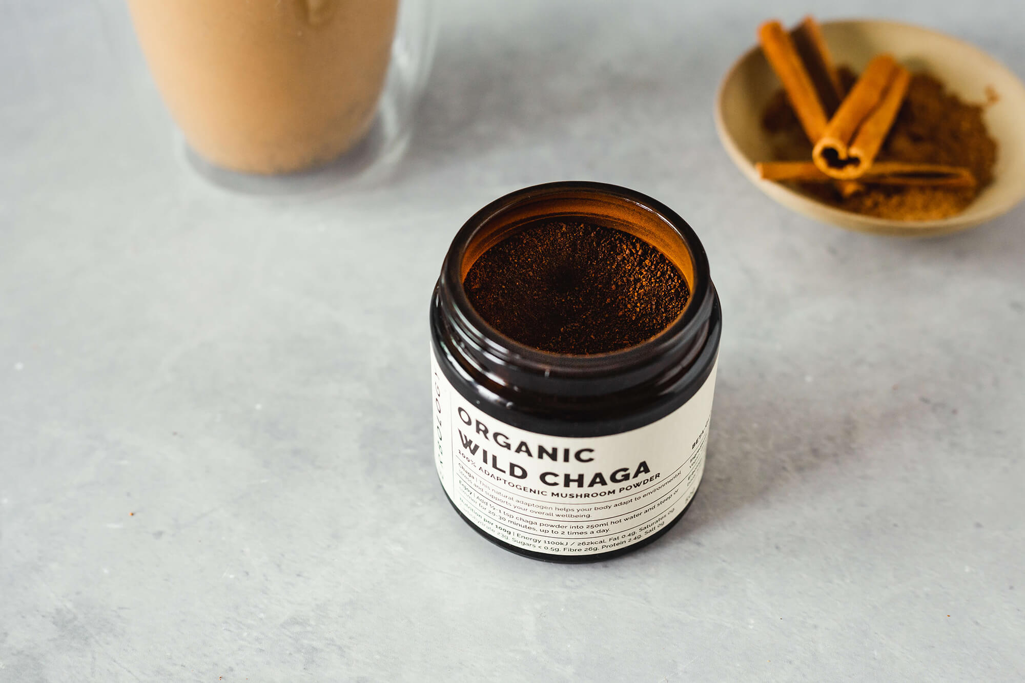 Organic Wild Chaga Mushroom Powder from Finland - Erbology