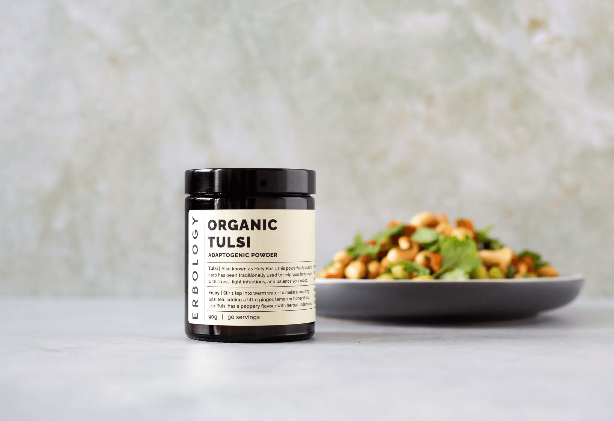 100% Organic Tulsi Powder, Small Batch Direct from Farm - Erbology