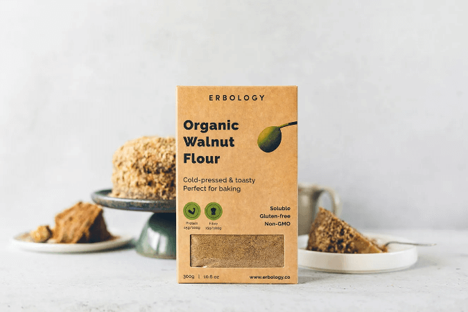 Walnut Flour - 100% Organic, Perfect for Gluten-Free Baking - Erbology