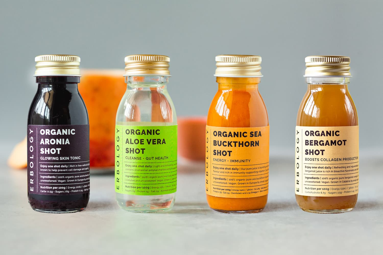 Juice Shots Taster Bundle - 100% Organic and Natural - Erbology